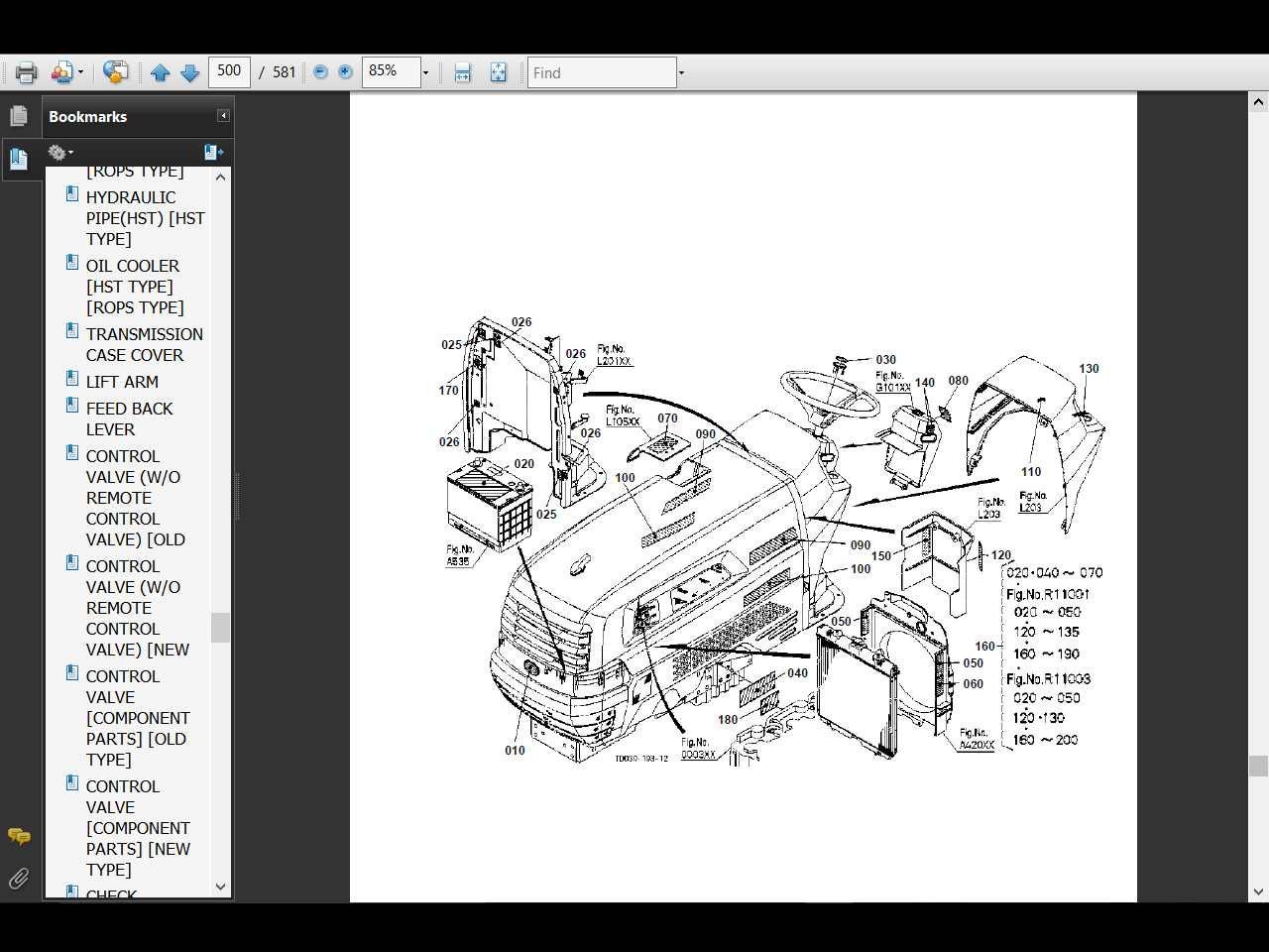 KUBOTA L3130 Tractor Parts Manual -580pg With Exploded Diagrams & Part ...