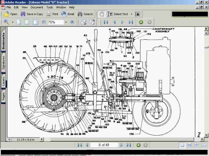 GIBSON TRACTOR MANUAL & Parts List With Operations Maintenance Service ...