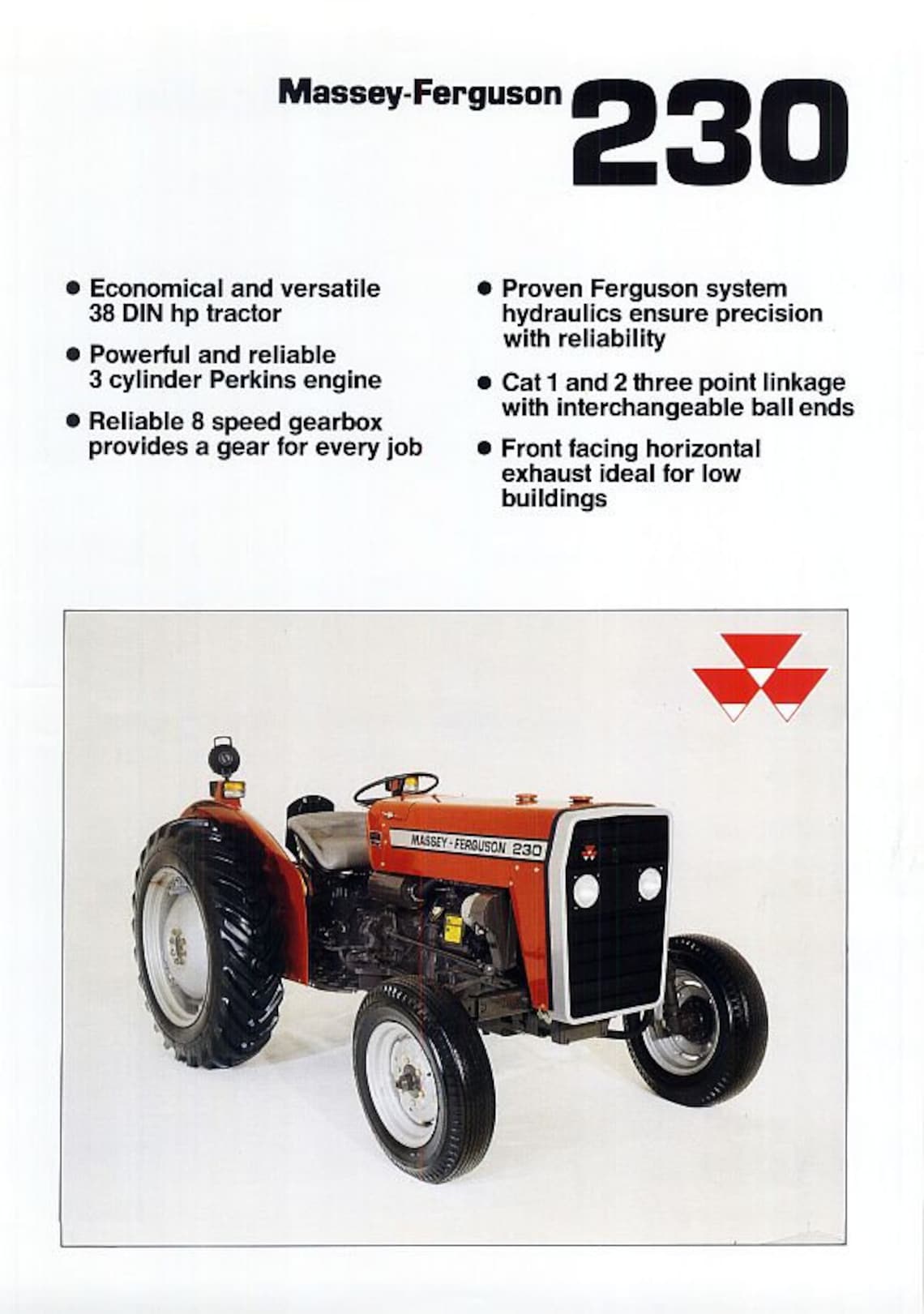 MASSEY FERGUSON MF 230 Tractor Parts Manual 130pgs With Exploded ...