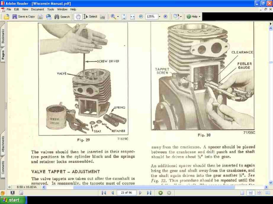 WISCONSIN Adh AE Aeh Aehs 6 Cylinder Engine Manual - 95 Pages for ...
