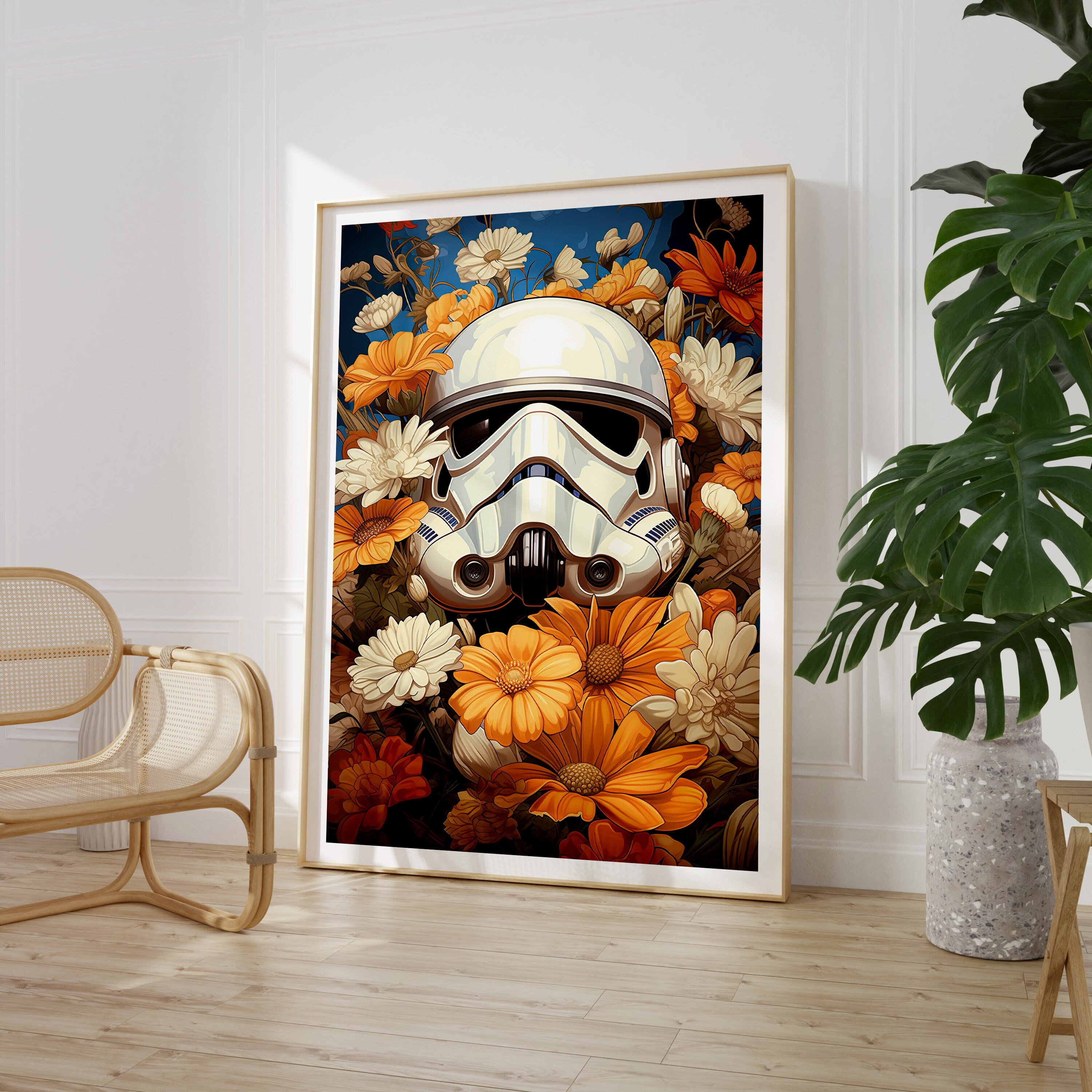 Stormtrooper Floral Art Print | Star Wars Decor | Digital Download ...