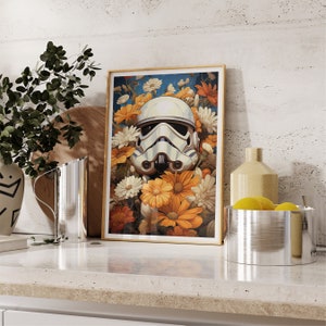 Stormtrooper Floral Art Print | Star Wars Decor | Digital Download ...