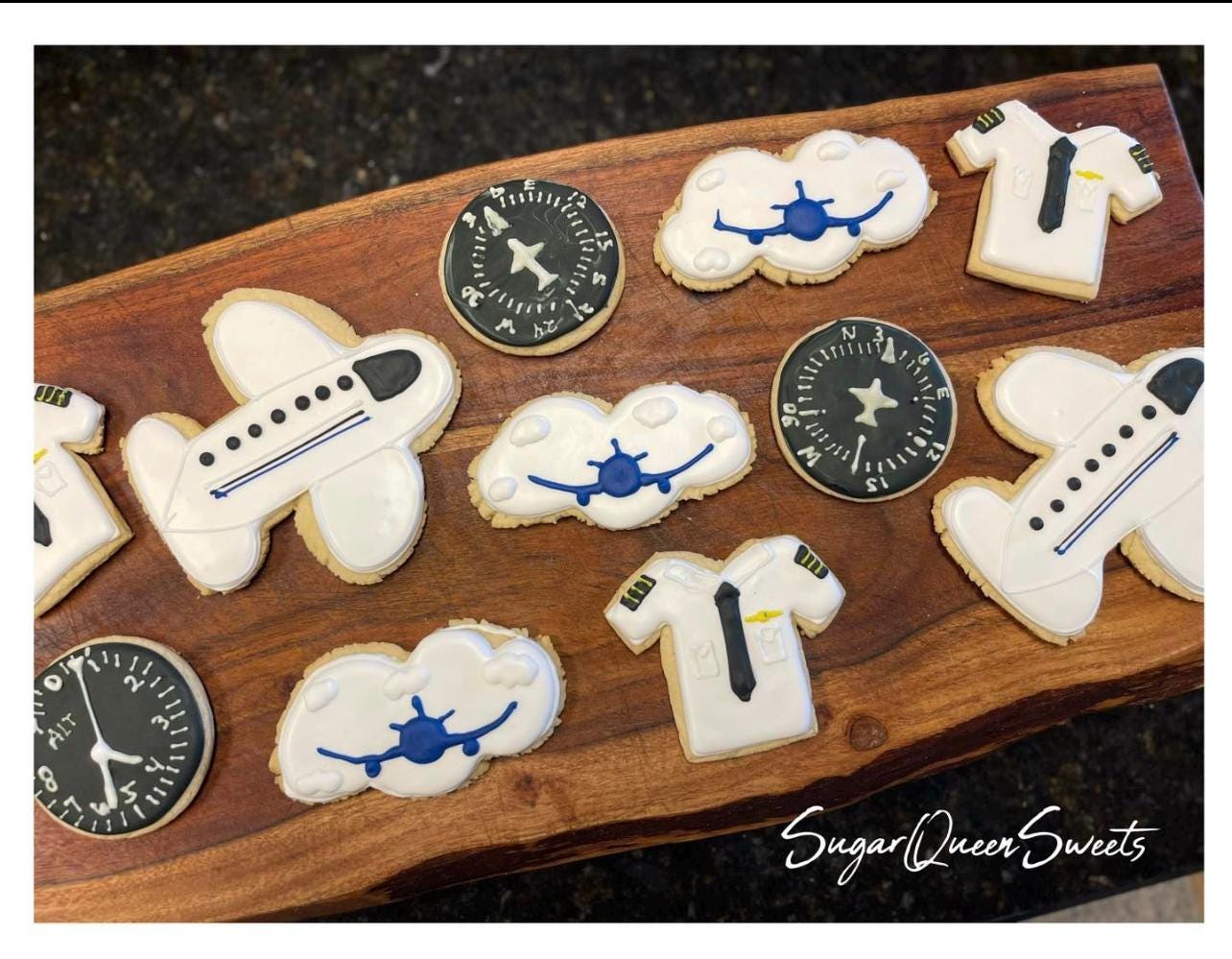 Pilot Airplane Shaped Cookies