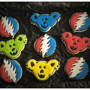 Greatful Dead Sugar Cookies - Etsy