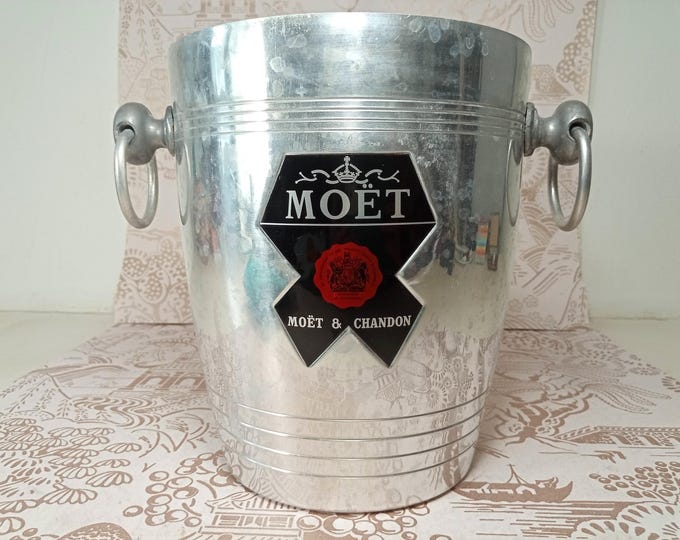 Vintage French Metal Moet and Chandon Ice Bucket/champagne Bucket/wine ...