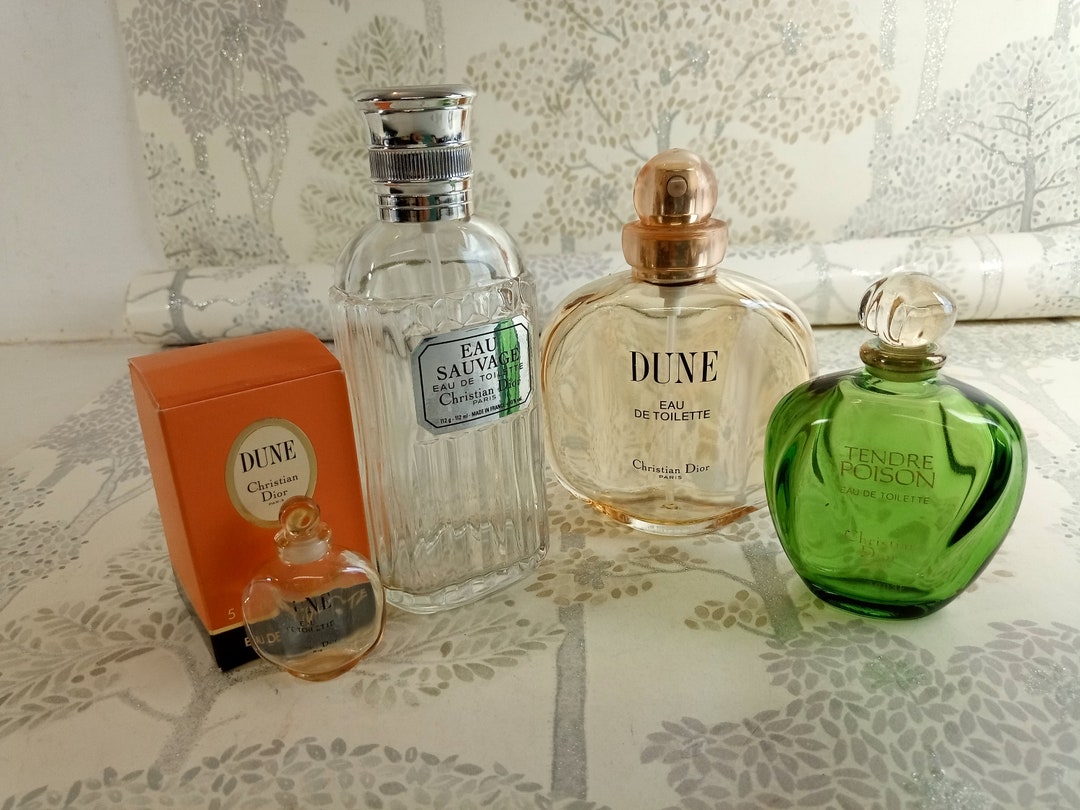 Vintage Collection Christan Dior Perfume Bottles. Dior Dune. Dior Eau ...