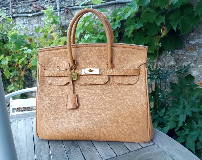 Vintage Italian Tan Leather Icon Bag Handbag Purse Grab Bag/purse ...