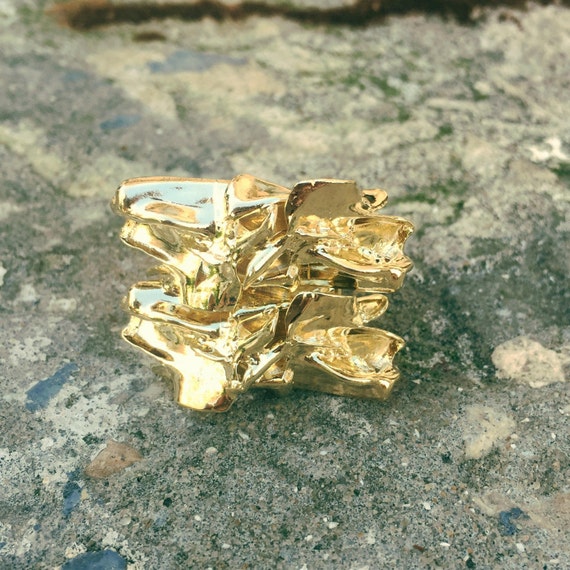 Gold Adjustable Bullet Ring Unique Ring Black Friday Sale | Etsy