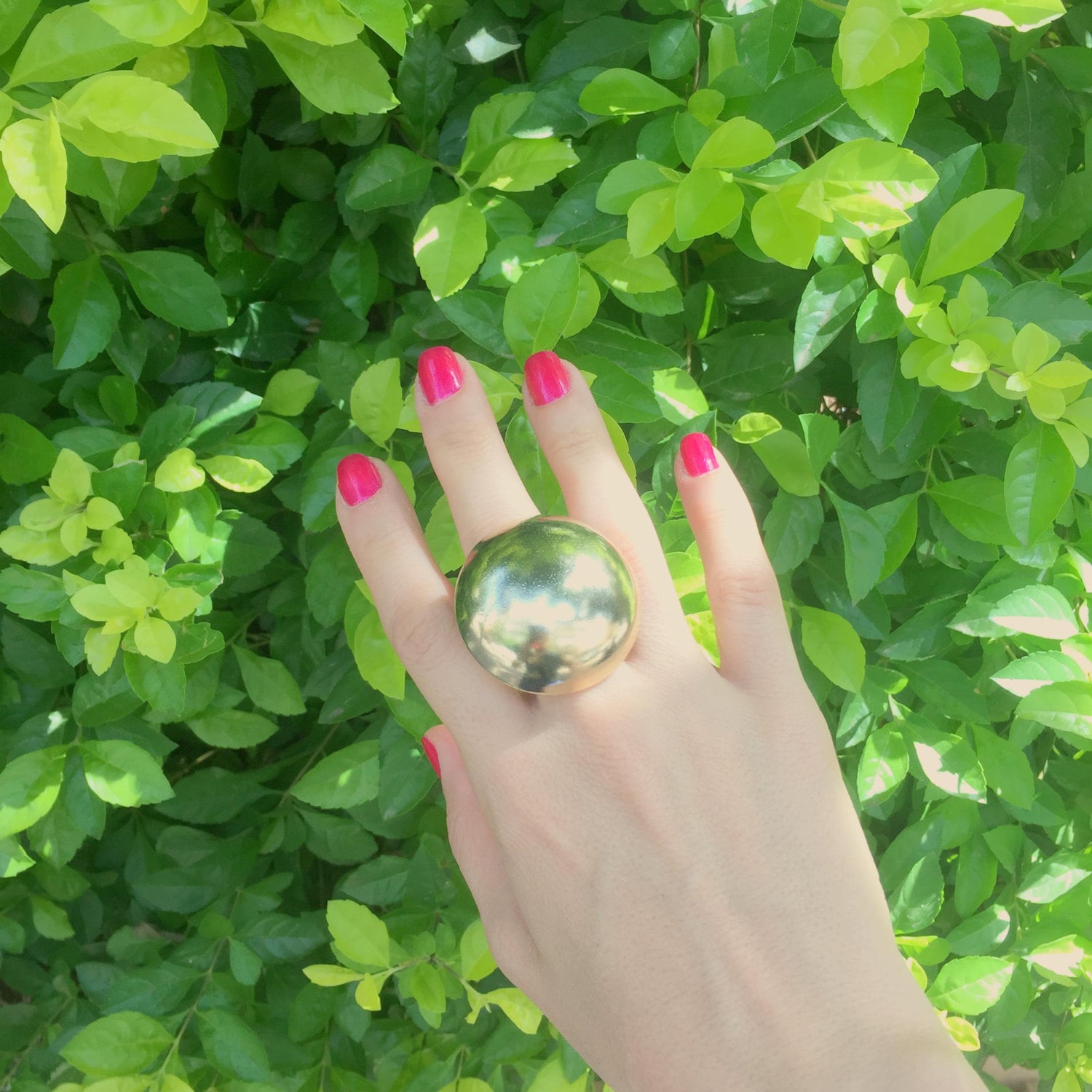 Large Chunky Statement Ring , Big Boho Ring , Bombastic Gold Plated ...