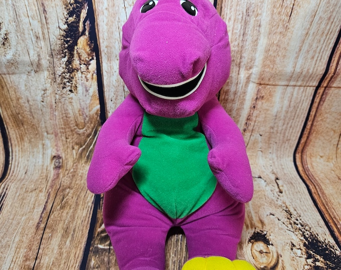 Vintage Playskool Talking Barney Plush WORKS 1996 by the Lyons Group ...