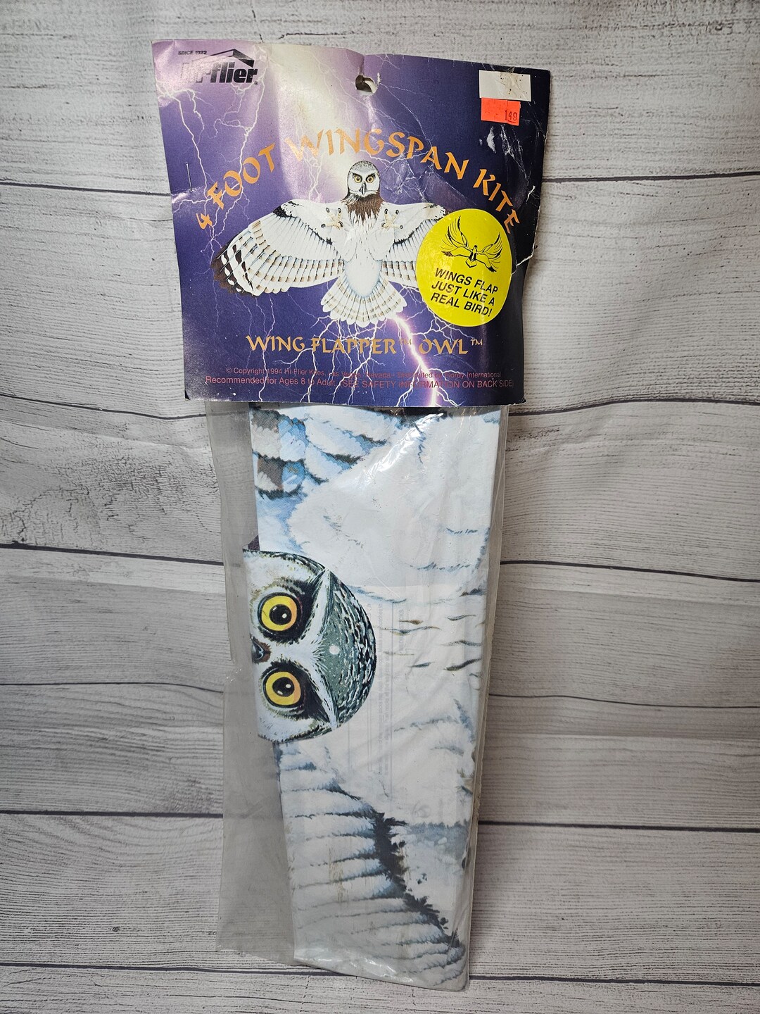 Vintage Hi Flier Wing Flapper OWL Kite W/ 4 Foot Wingspan NEW Old STOCK ...