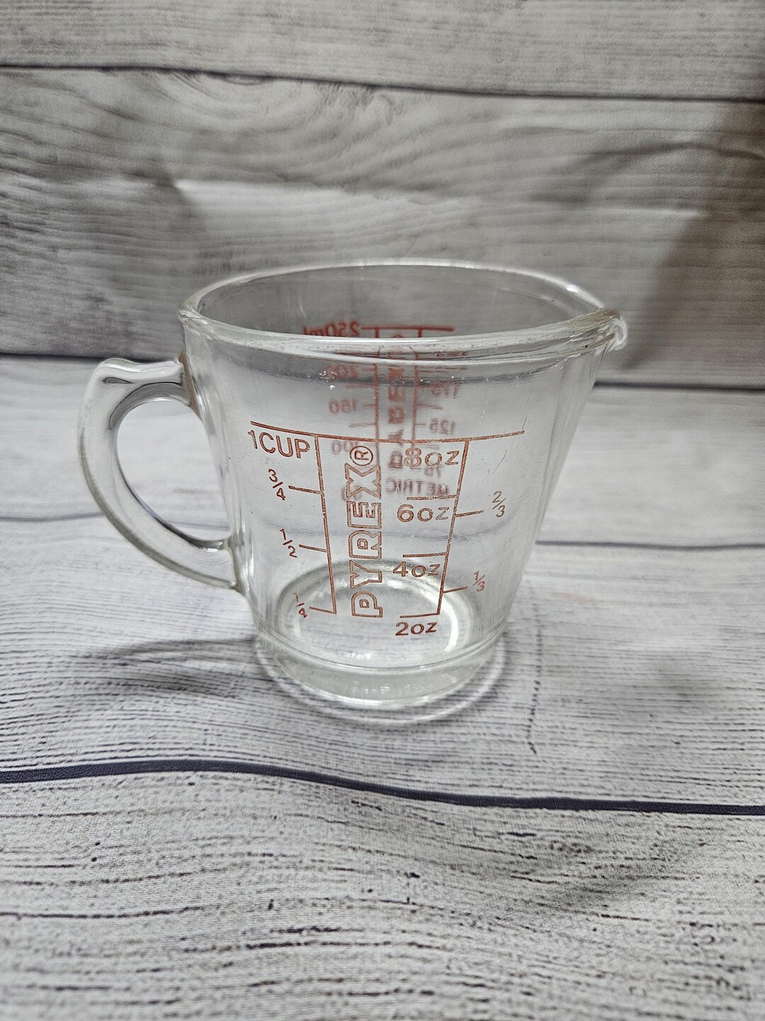 Vintage Pyrex Glass 1-cup/8 Oz Measuring Cup 508 Red Letters 1960s - Etsy