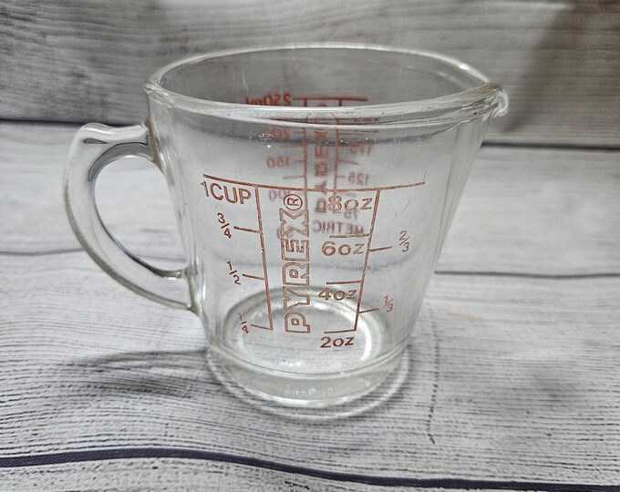 Vintage Pyrex Glass 1-cup/8 Oz Measuring Cup #508 - Red Letters - 1960s ...