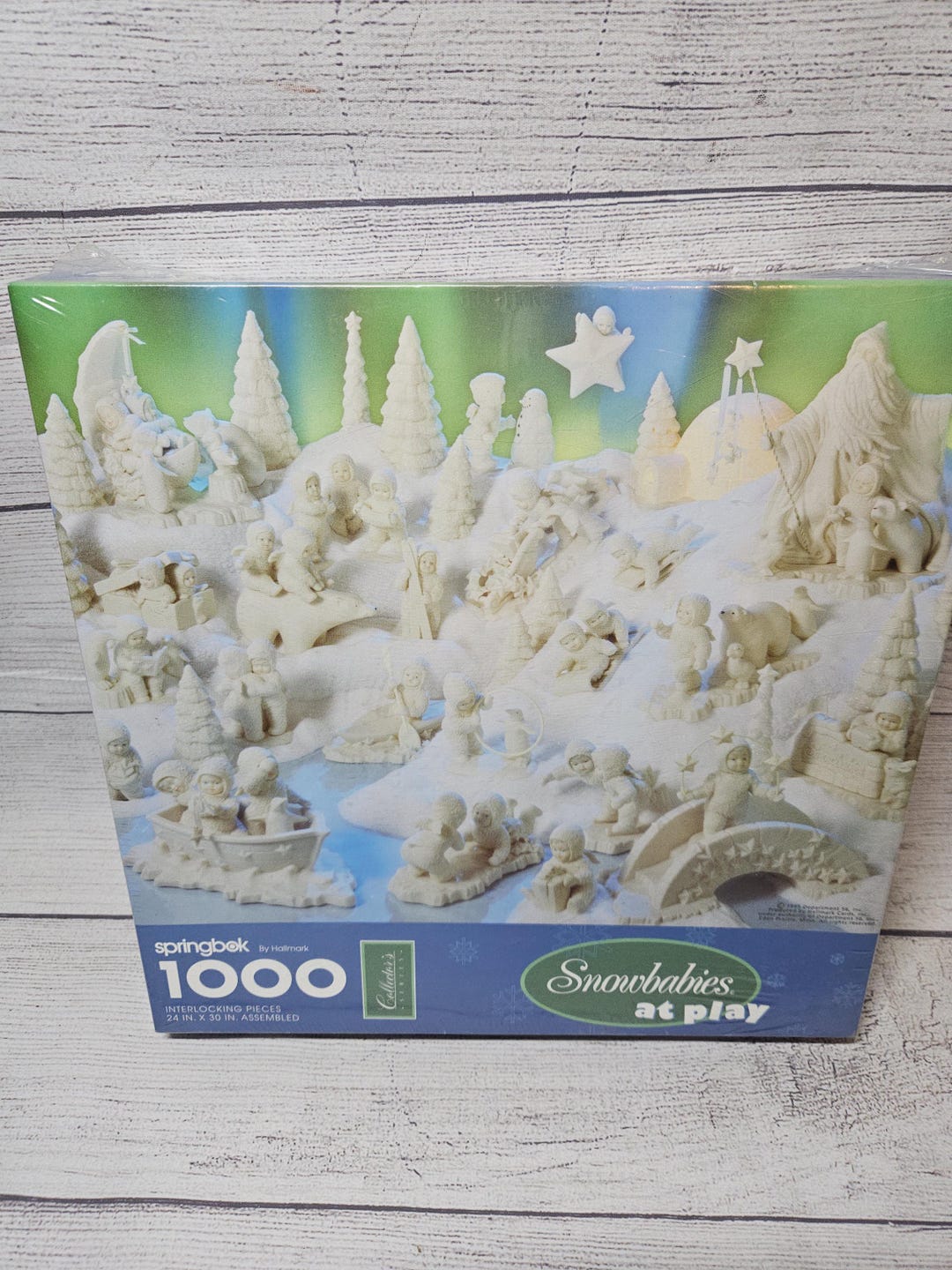 Vintage Springbok SNOWBABIES AT PLAY 1000-piece Puzzle by Hallmark ...