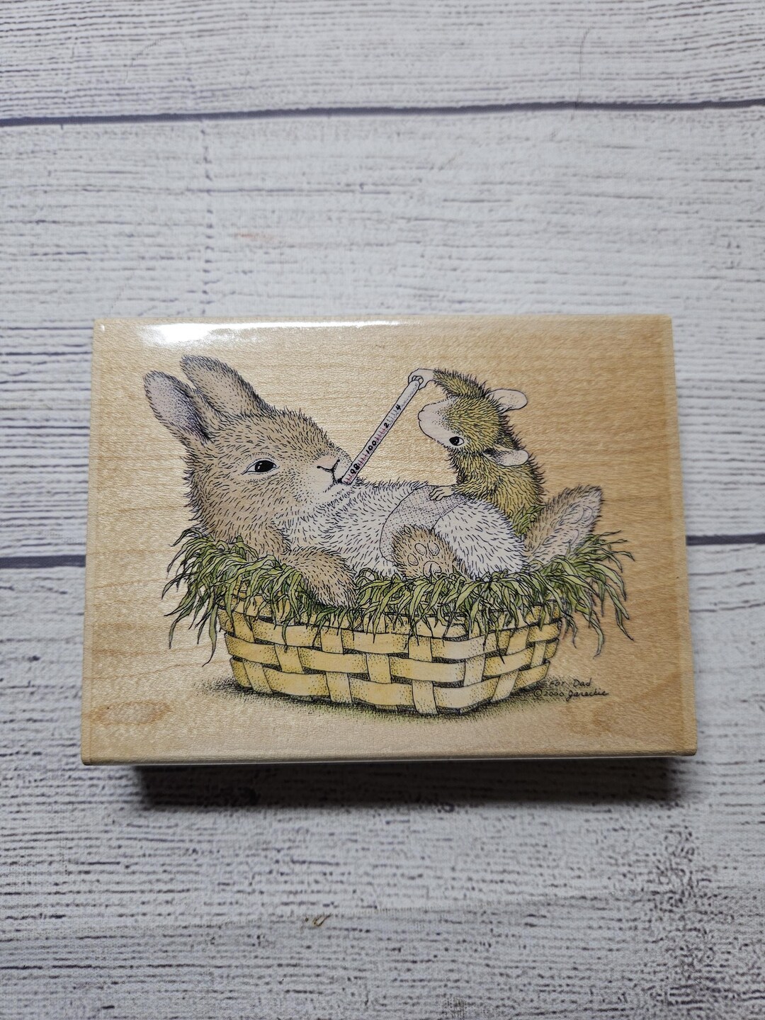 Vintage House Mouse "bunny Boo Boo" Wooden Rubber Stamp ...