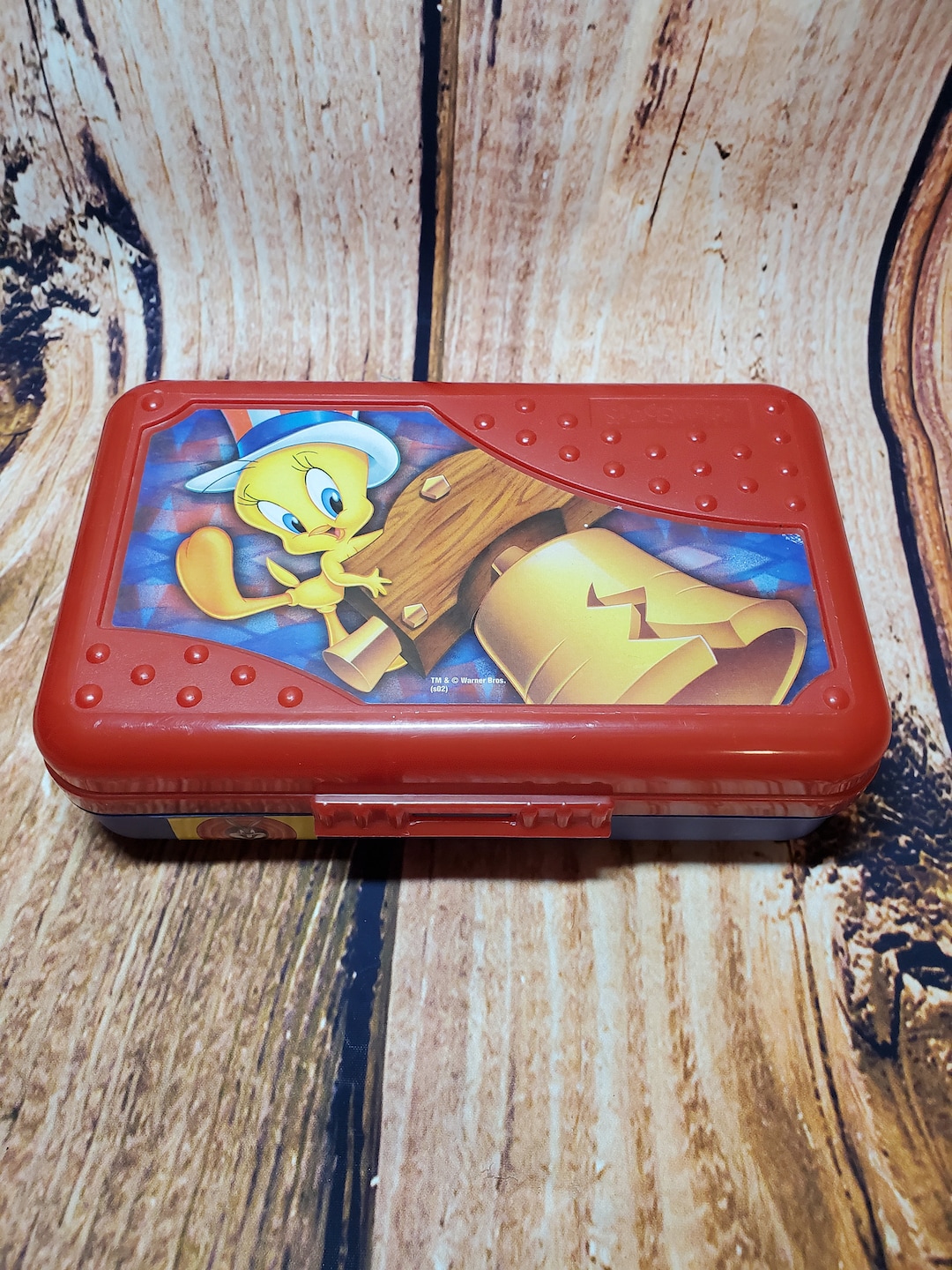 Looney Tunes Spacemaker Pencil Box Arts Crafts Red & Blue - Etsy