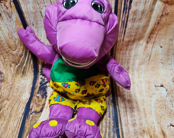 Barney the Dinosaur Playskool Water Pals Bath Tub Swimming Plush, 12 ...