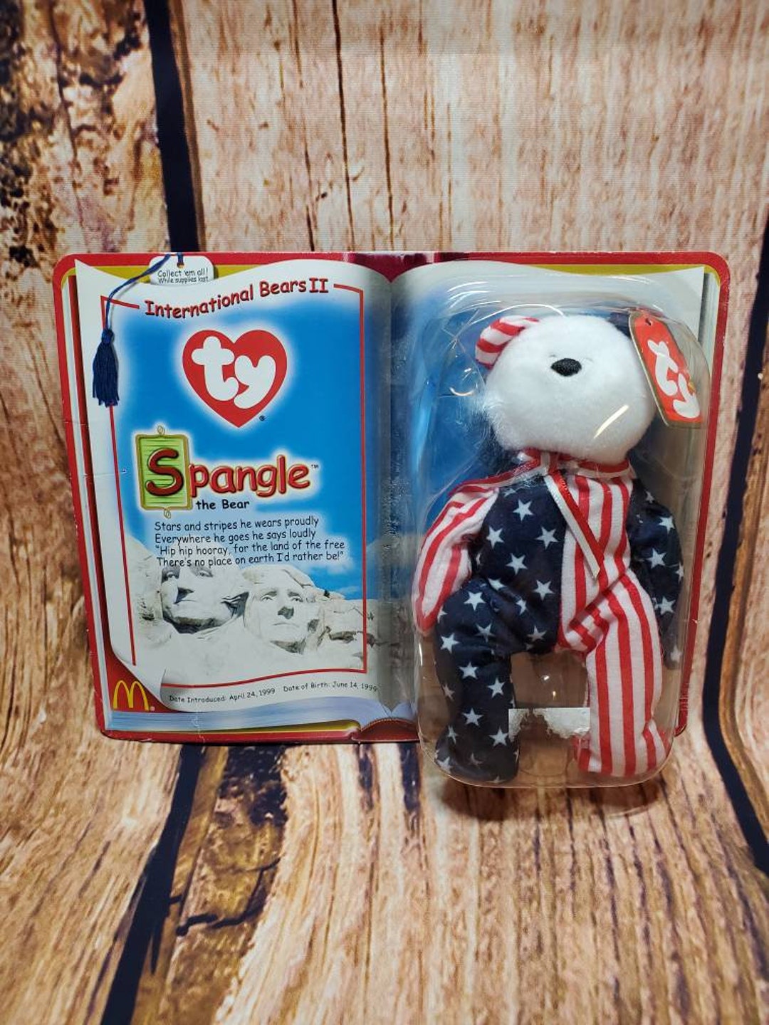 TY Beanie Baby-rare Spangle the Bear Mcdonalds 1999 New in - Etsy