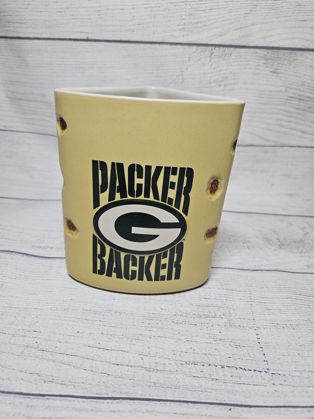 Vintage Green Bay Packers "packer Backer" Cheese Beer Mug Stein NFL ...