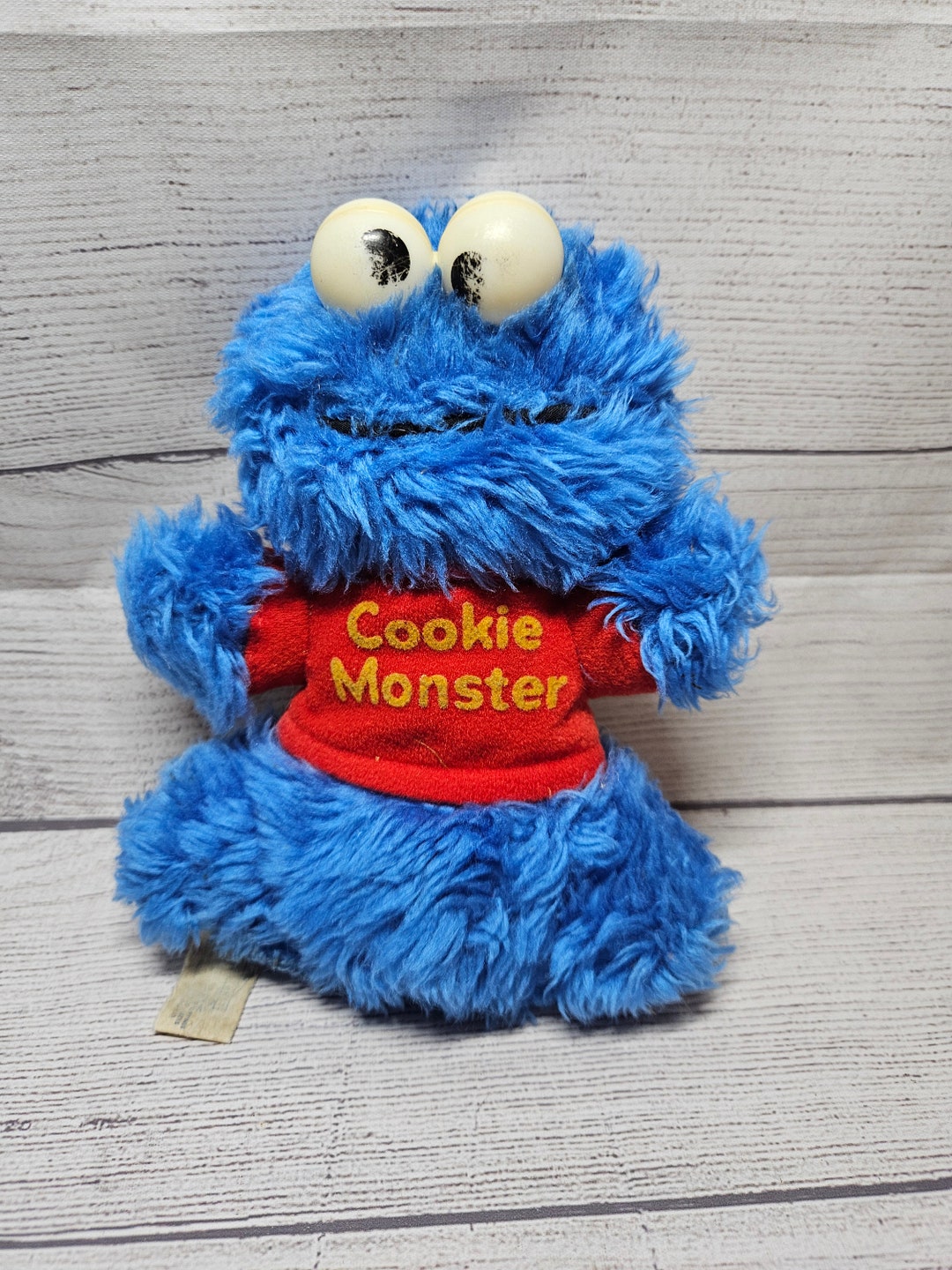 Vtg Knickerbocker Sesame Street Cookie Monster RATTLE Plush 8 1981 - Etsy