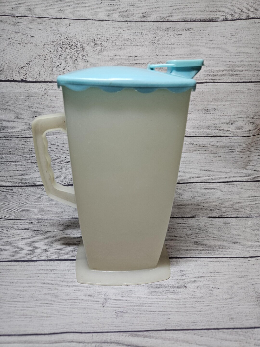 Vintage BLISSCRAFT of HOLLYWOOD 3qt Plastic Pitcher W/ Blue Lid - 1950 ...