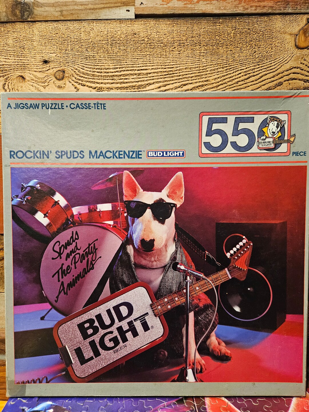 Vintage Bud Light ROCKIN' SPUDS MACKENZIE 550-piece Puzzle Complete ...