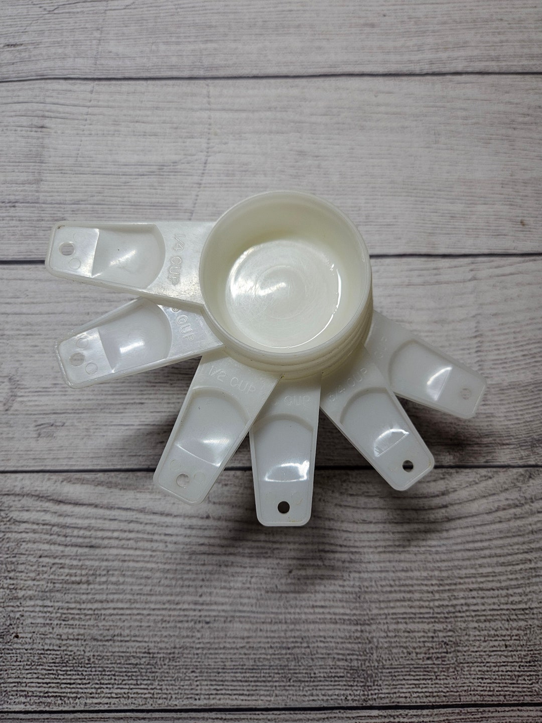 Vintage Tupperware Measuring Cups - Set of 6 - WHITE - 1970s Baking ...
