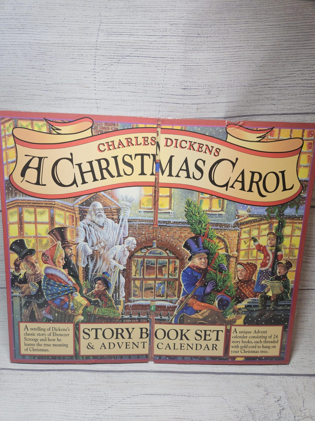 Dickens' A Christmas Carol Story Book Set & Advent Calendar - 1995 ...