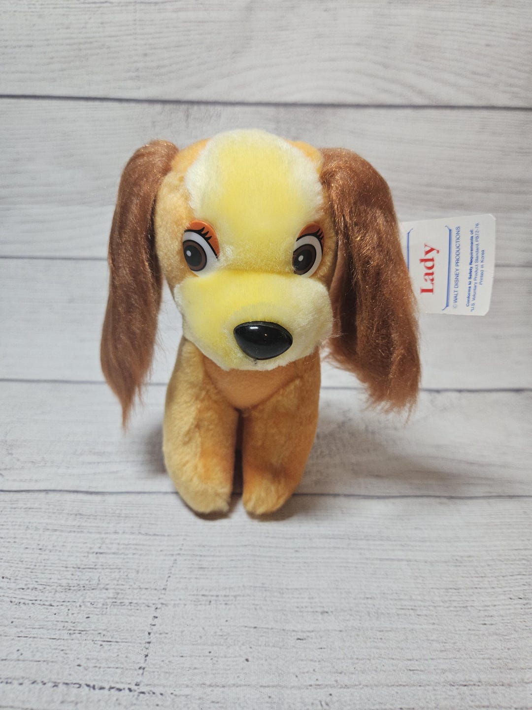 Vintage Lady and the Tramp Plush 1980s Walt Disney Productions 6.5” W ...