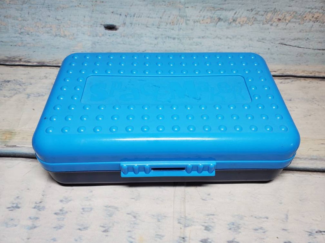 Vintage Spacemaker Pencil Box Arts Crafts 1990s Blue & Navy - Etsy