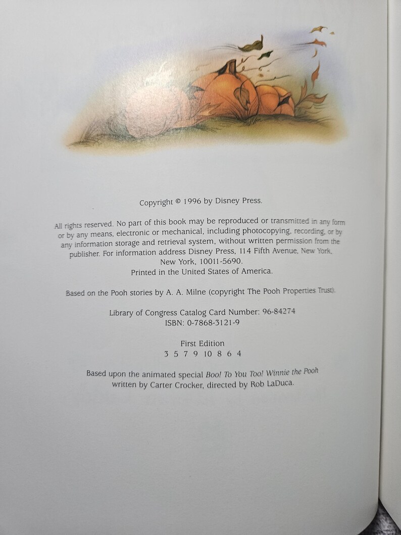Disney's BOO to You, Winnie the Pooh by Bruce Talkington - Hardcover W ...