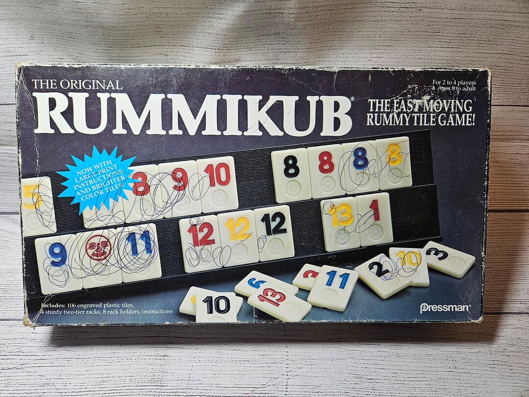 Vintage Rummikub COMPLETE Rummy Tile Game 1990 Pressman - Etsy