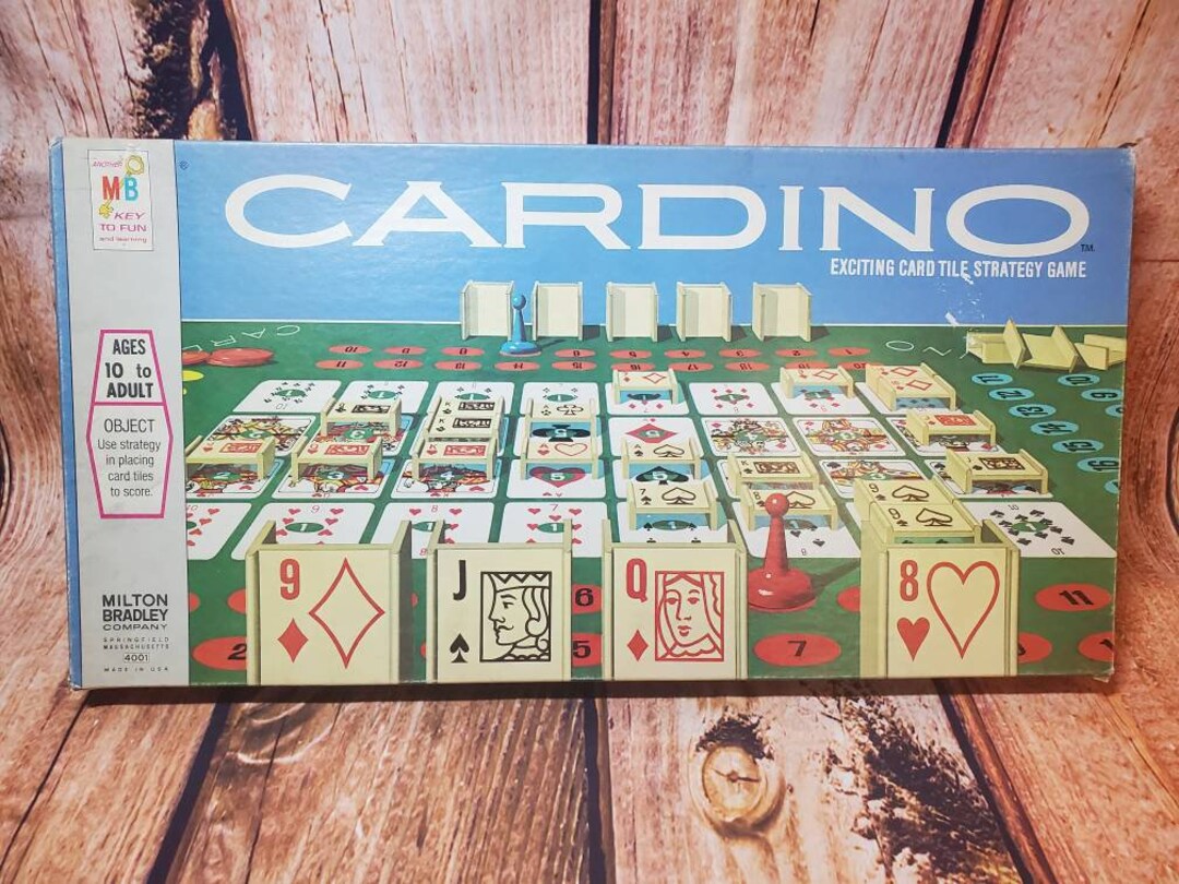 Vintage CARDINO Game From 1970 Milton Bradley COMPLETE Card Tile ...
