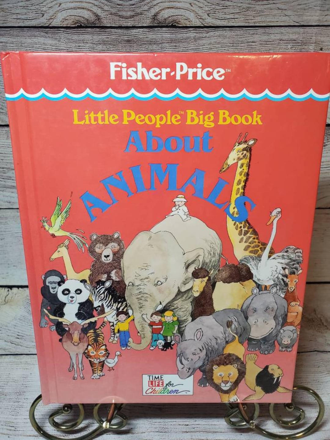 Fisher-price Little People Big Book About Animals, Hardcover, 1989 Time ...