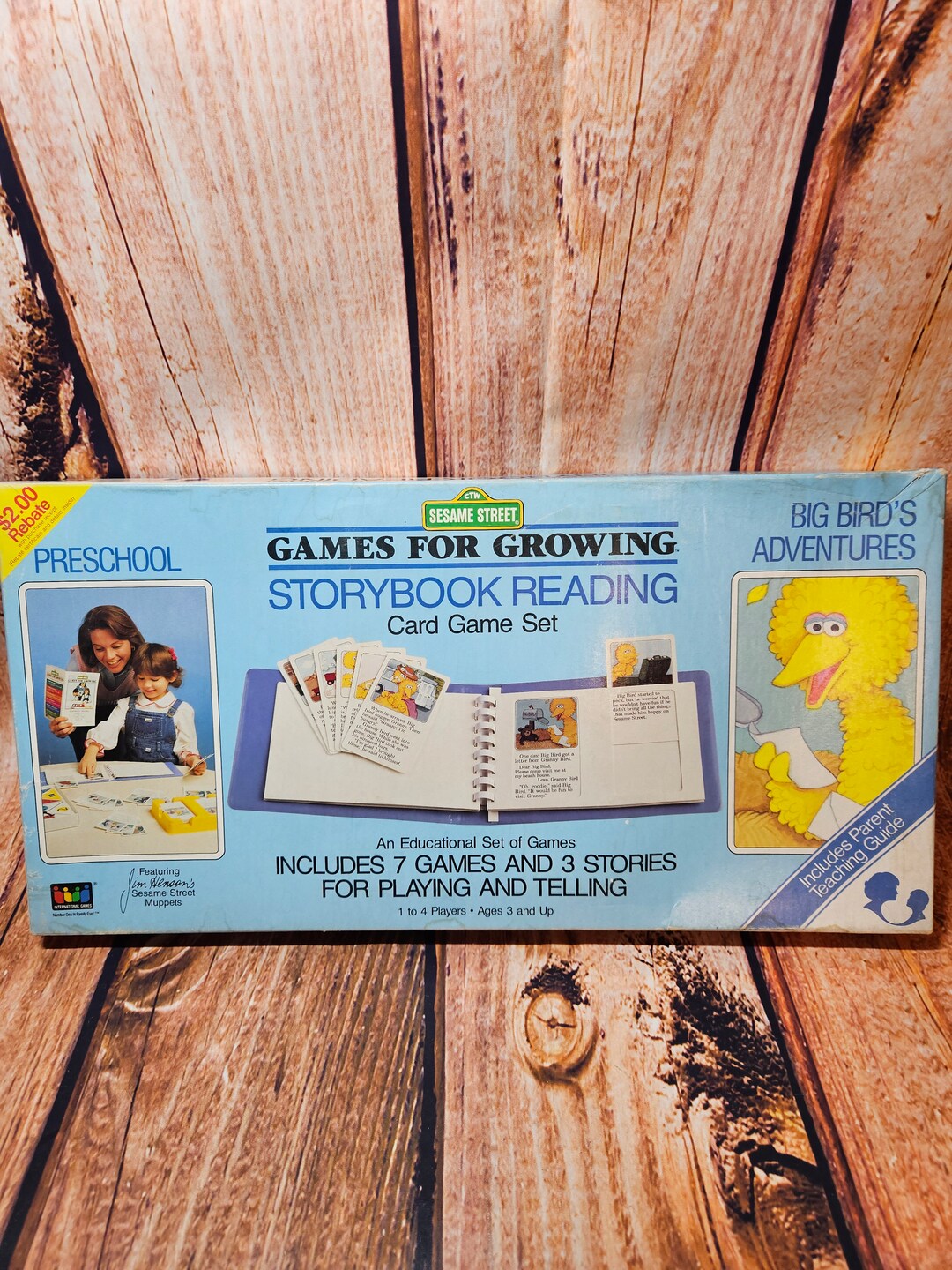 Sesame Street Games for Growing Storybook Reading Card Game Set 1988 ...