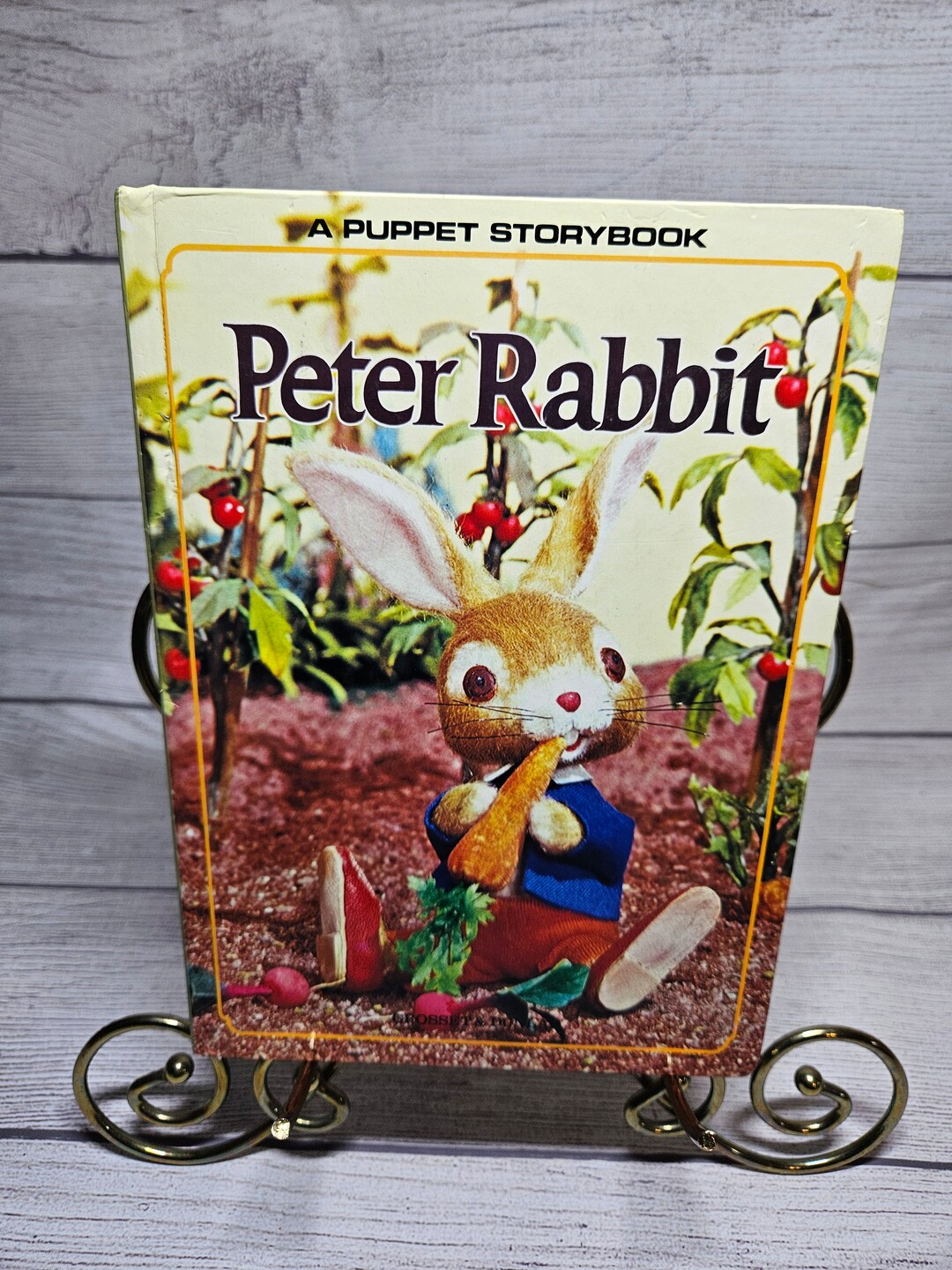 Vtg PETER RABBIT A Puppet Storybook Boardbook 1985 Printing Grosset ...