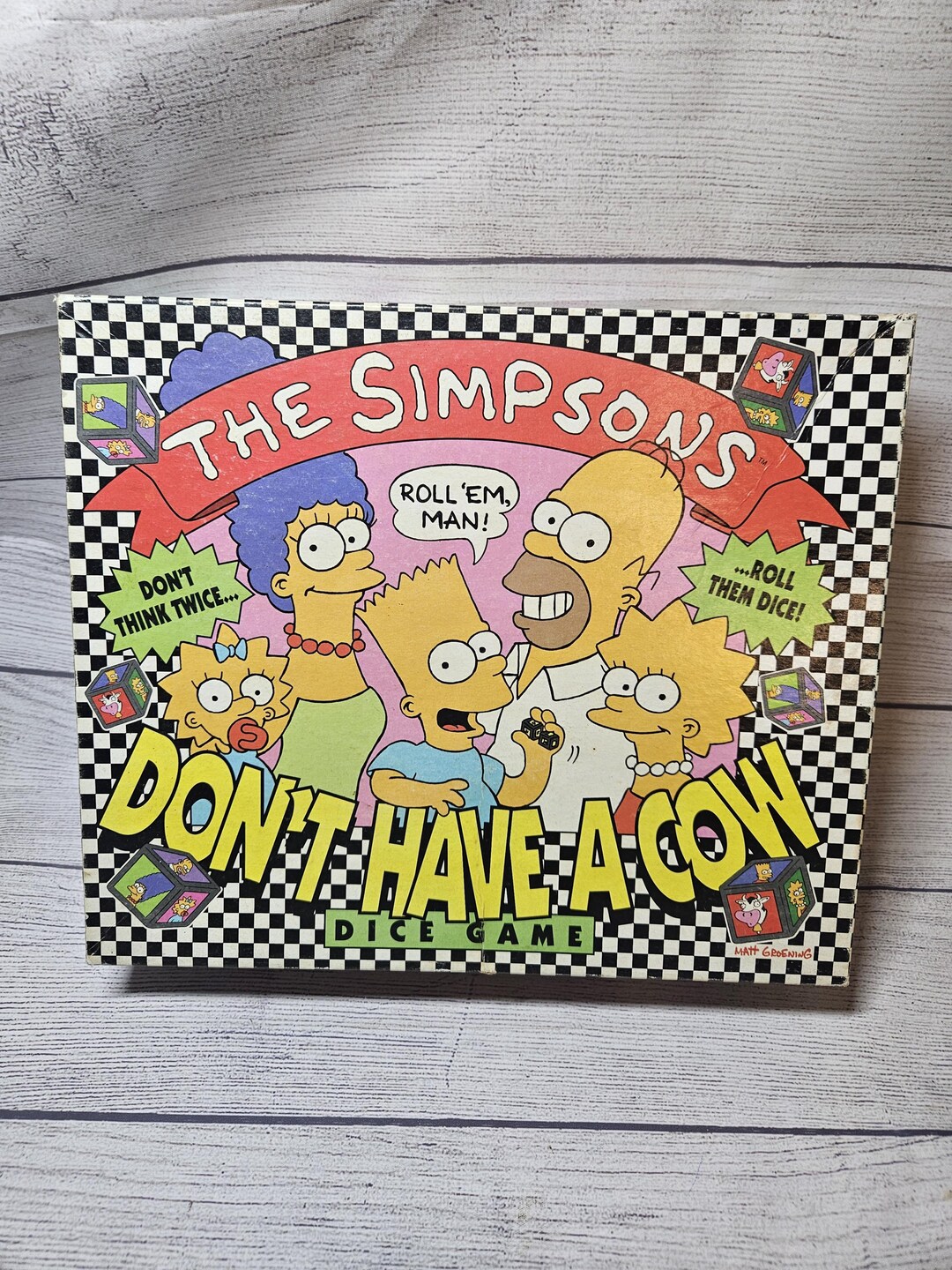 THE SIMPSONS Don't Have a Cow Dice Game 1990 COMPLETE Milton Bradley - Etsy