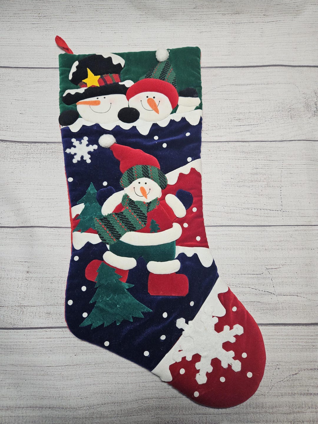 Vintage Prima Creations SNOWMAN FRIENDS Stocking - 18" - 2001 - Etsy