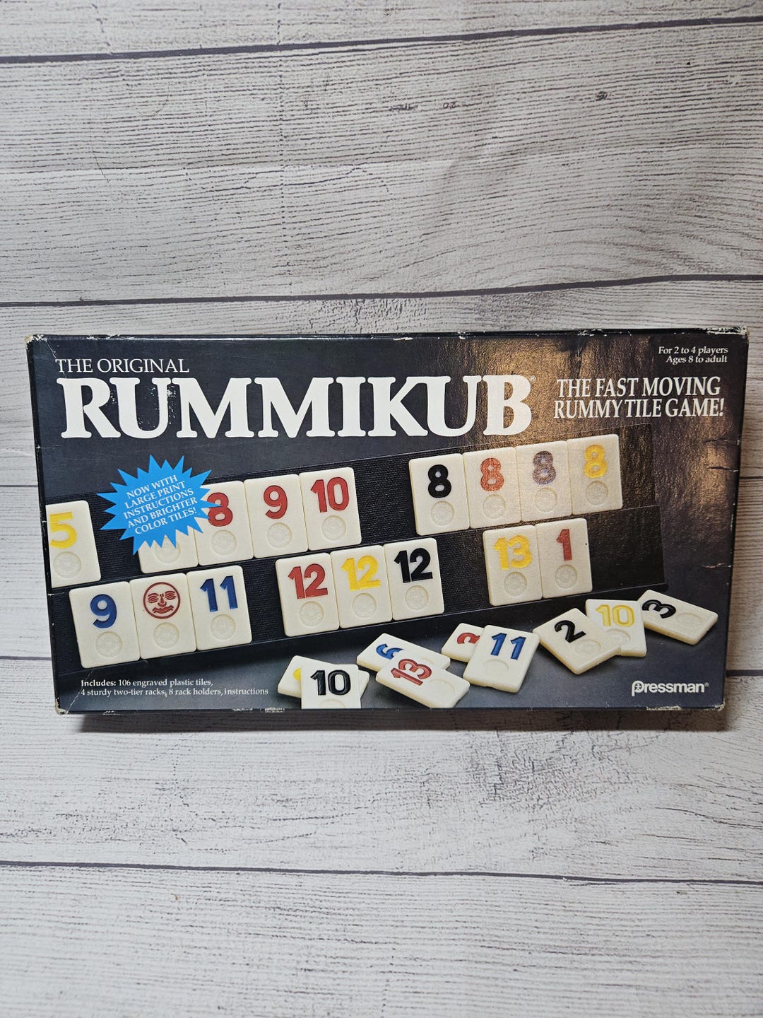 Vintage Rummikub COMPLETE Rummy Tile Game 1990 Pressman - WITH ...