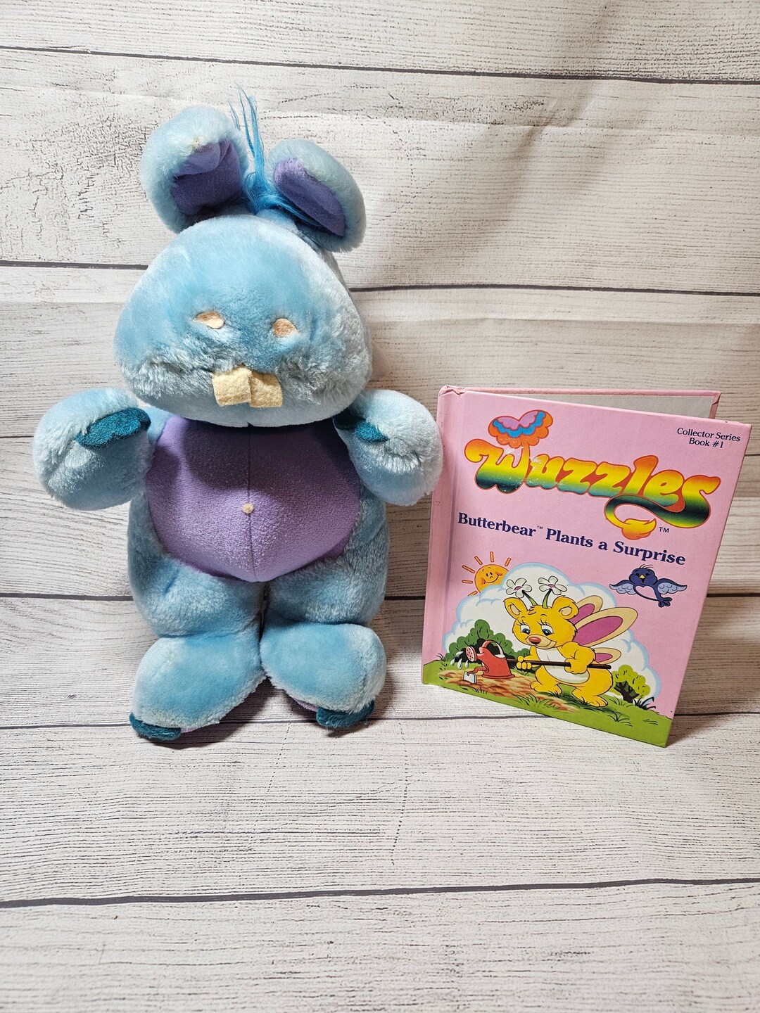 Vintage Hasbro Softies Disney Wuzzle blue Hoppopotamus Hippo Plush 1984 ...