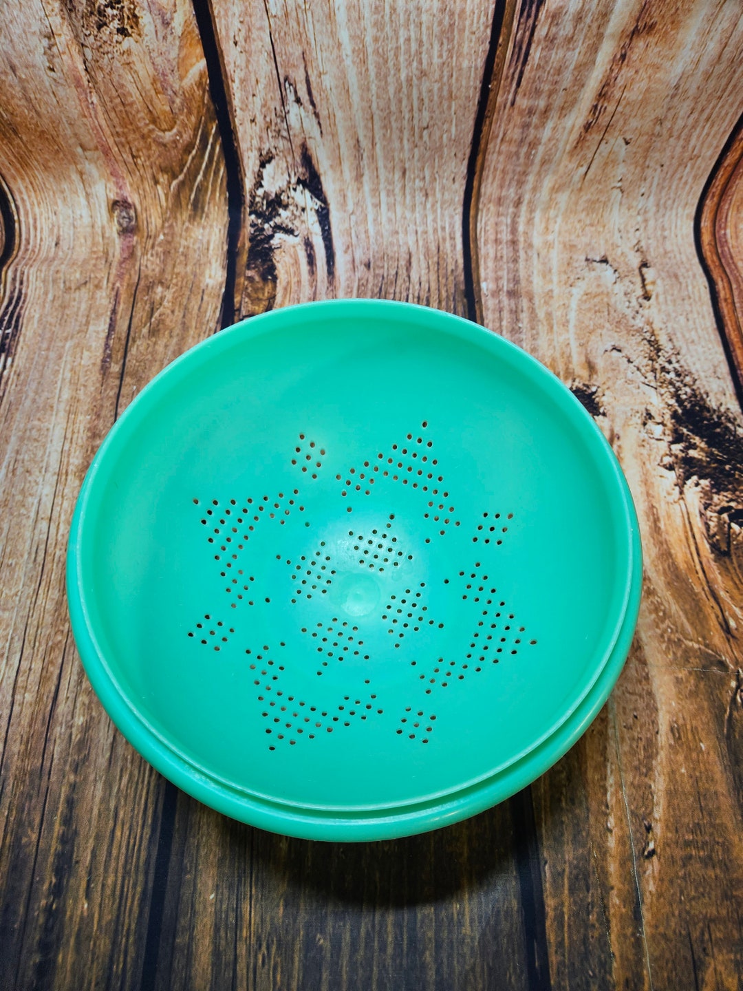 Vintage Tupperware Jadite Green Colander Strainer 339 9 Inches Across ...