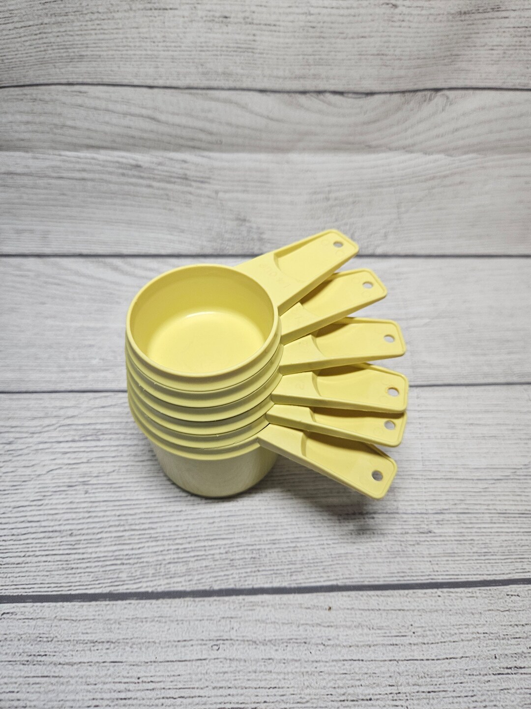 Vintage Tupperware Measuring Cups - Set of 6 - YELLOW - 1970s Baking ...