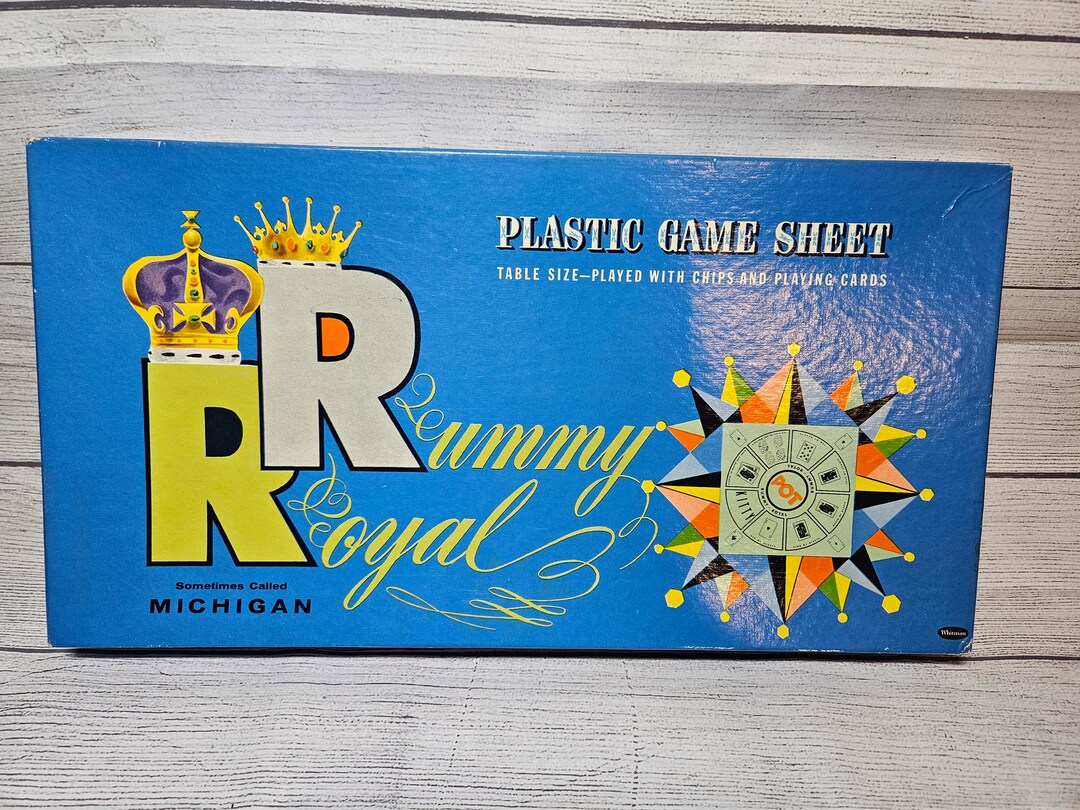 Vintage Rummy Royal Game by Whitman COMPLETE #4713 With Cards & Chips ...
