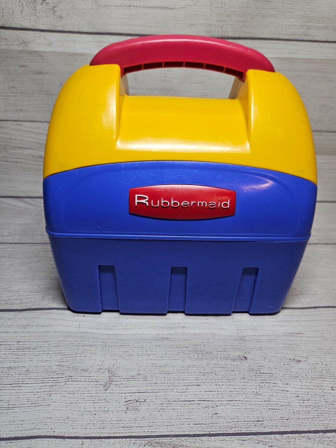 Vintage Rubbermaid Kid's Plastic Insulated Lunch Box With Sliding Lid ...