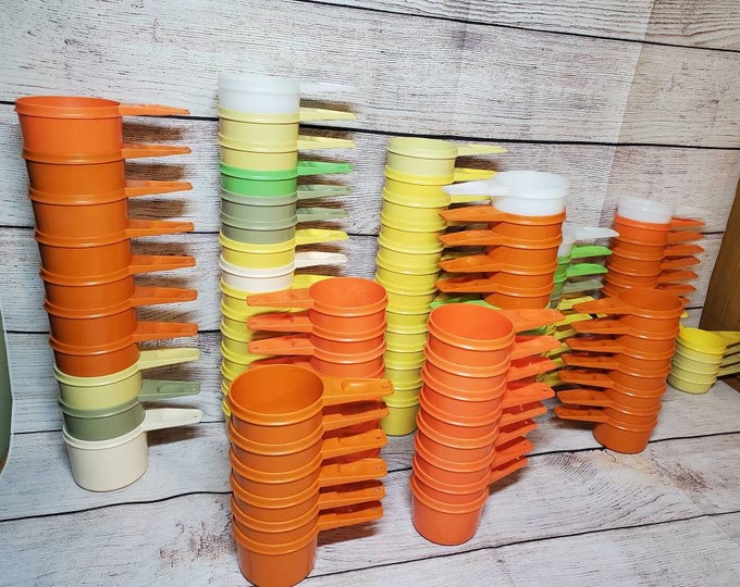 Blue Tupperware Cups, Set of Two, Vintage Tupperware, Vintage Cups ...