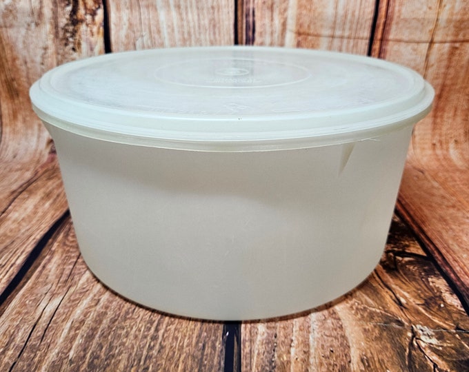 Vintage TUPPERWARE Large Round Container #256 Carry All Cake Taker W ...