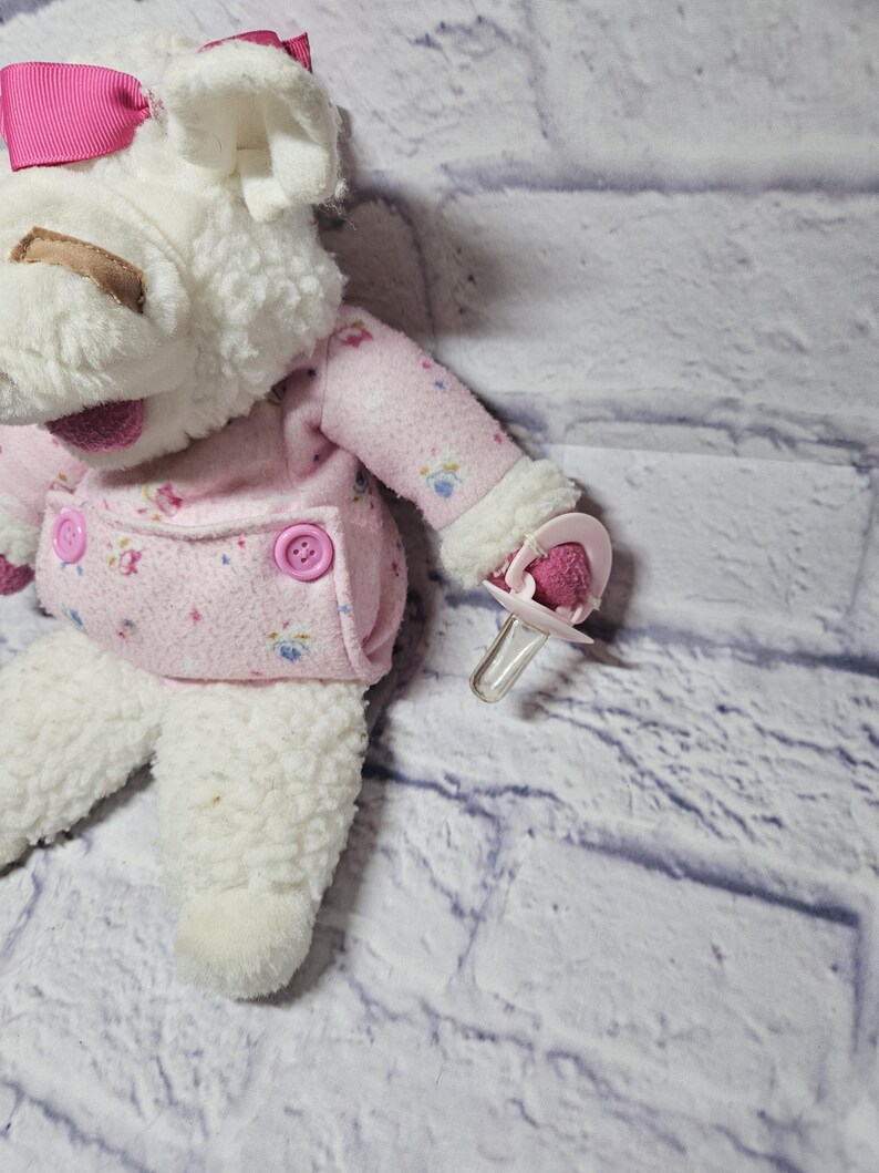 Vintage Baby Lamb Chop Plush Hand Puppet - PINK - Shari Lewis - PJ'S ...