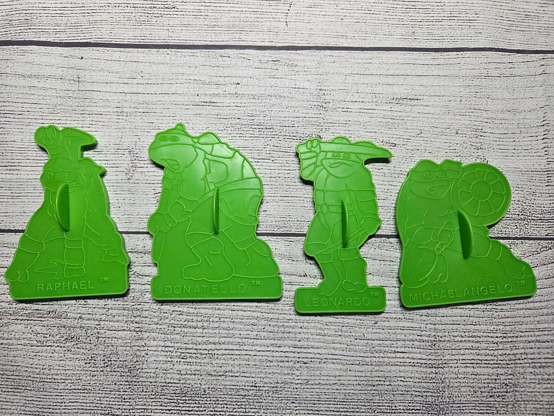Vintage Teenage Mutant Ninja Turtles Cookie Cutter Set of 4 1990 Wilton ...