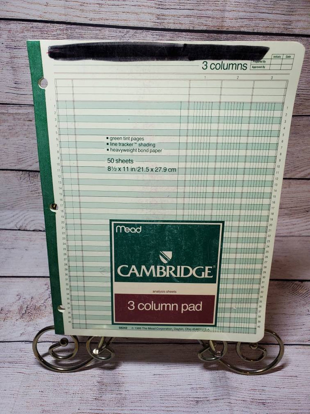 3 Column Pad of Cambridge Analysis Sheets 1986 the Mead - Etsy