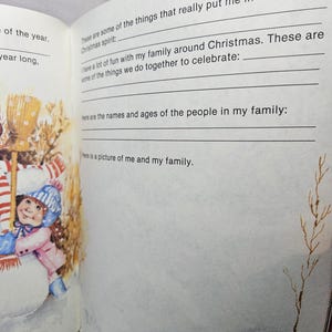 My Christmas Fun Book: in My Own Words All About Me Paperback 1983 ...